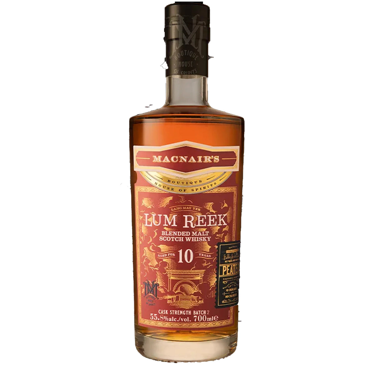 MacNair's Batch 1 10 Years Old Cask Strength Lum Reek Peated Blended M – WineOnlineDelivery