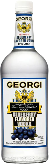 Flavored Vodka Georgi Blueberry - 1 L | Juicy, Smooth & Perfect for ...